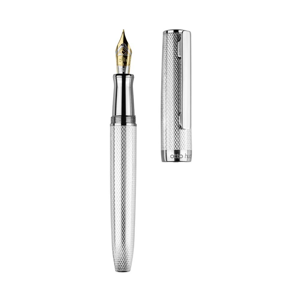 design07 Fountain Pen Corn guilloche Silver Platin 018-11559 - Otto Hutt design07 Fountain Pen Corn guilloche Silver Platin 018-11559 - Otto Hutt